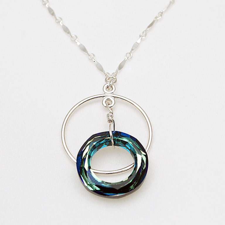Crystal Cosmic Ring Necklace - Delicate Designs